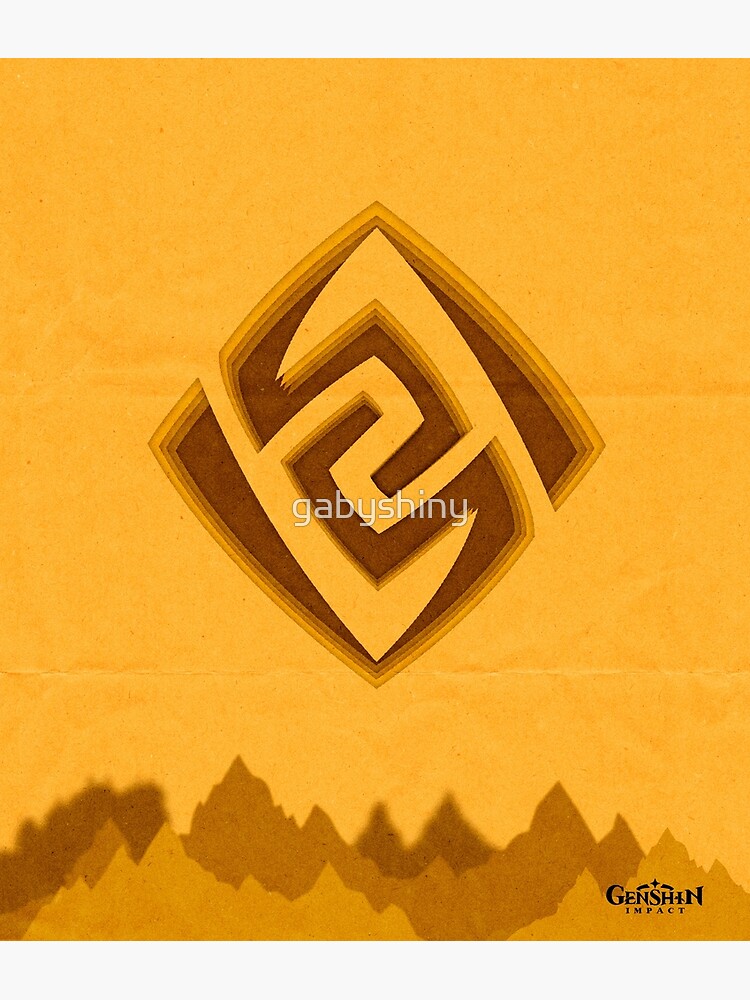 "Genshin Impact Geo Element" Poster by gabyshiny | Redbubble
