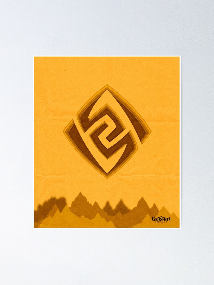 "Genshin Impact Geo Element" Poster by gabyshiny | Redbubble