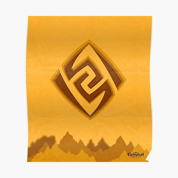 "Genshin Impact Geo Element" Poster by gabyshiny | Redbubble