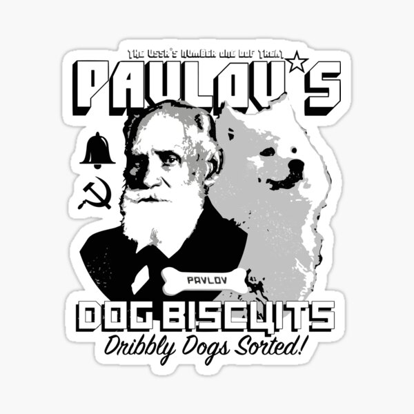 "Pavlov's Dog Biscuits" Sticker for Sale by siege103 | Redbubble