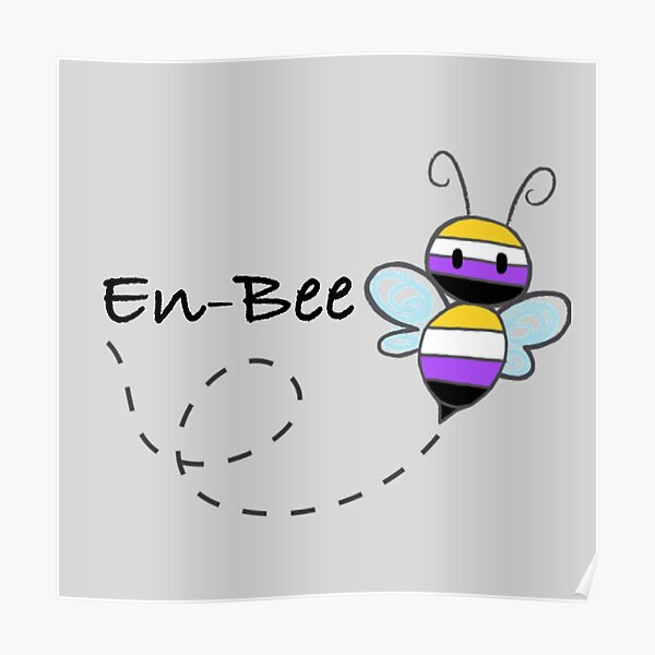 Póster «Juego de palabras no binario de Enby "En-Bee" | Trans no ...