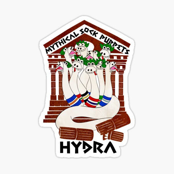 "The Hydra - Sock Puppet" Sticker for Sale by ArtsofAll | Redbubble