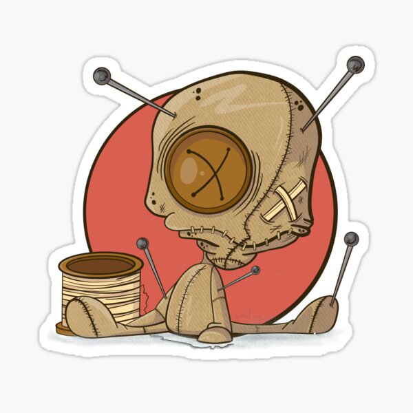 "Voodoo doll" Sticker by WilderDesignC | Redbubble