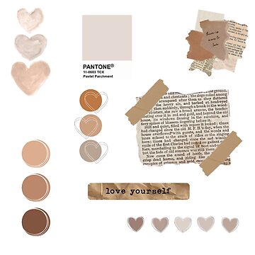 "Beige sticker set " Sticker for Sale by Cay Boutique | Redbubble