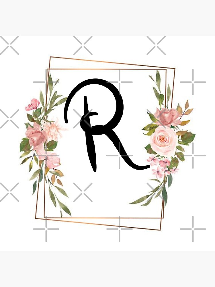 Pegatina «Monograma floral letra R» de JustSeasons | Redbubble