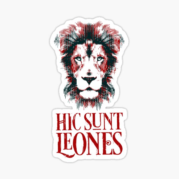 "Hic Sunt Leones" Sticker for Sale by attadesign | Redbubble