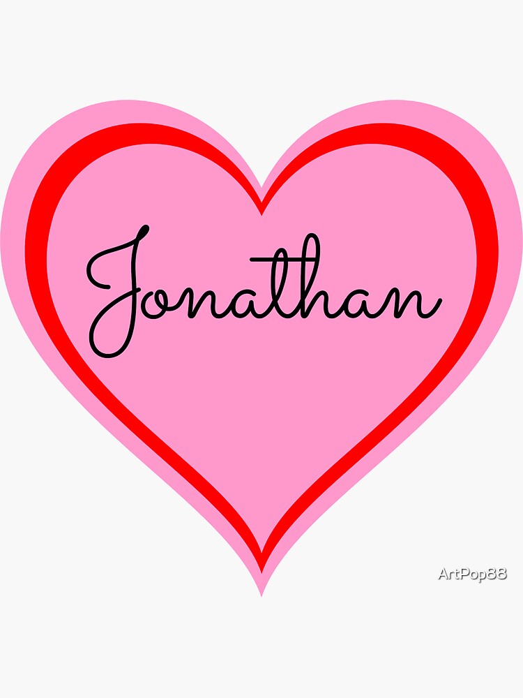 "Jonathan" Sticker by ArtPop88 | Redbubble