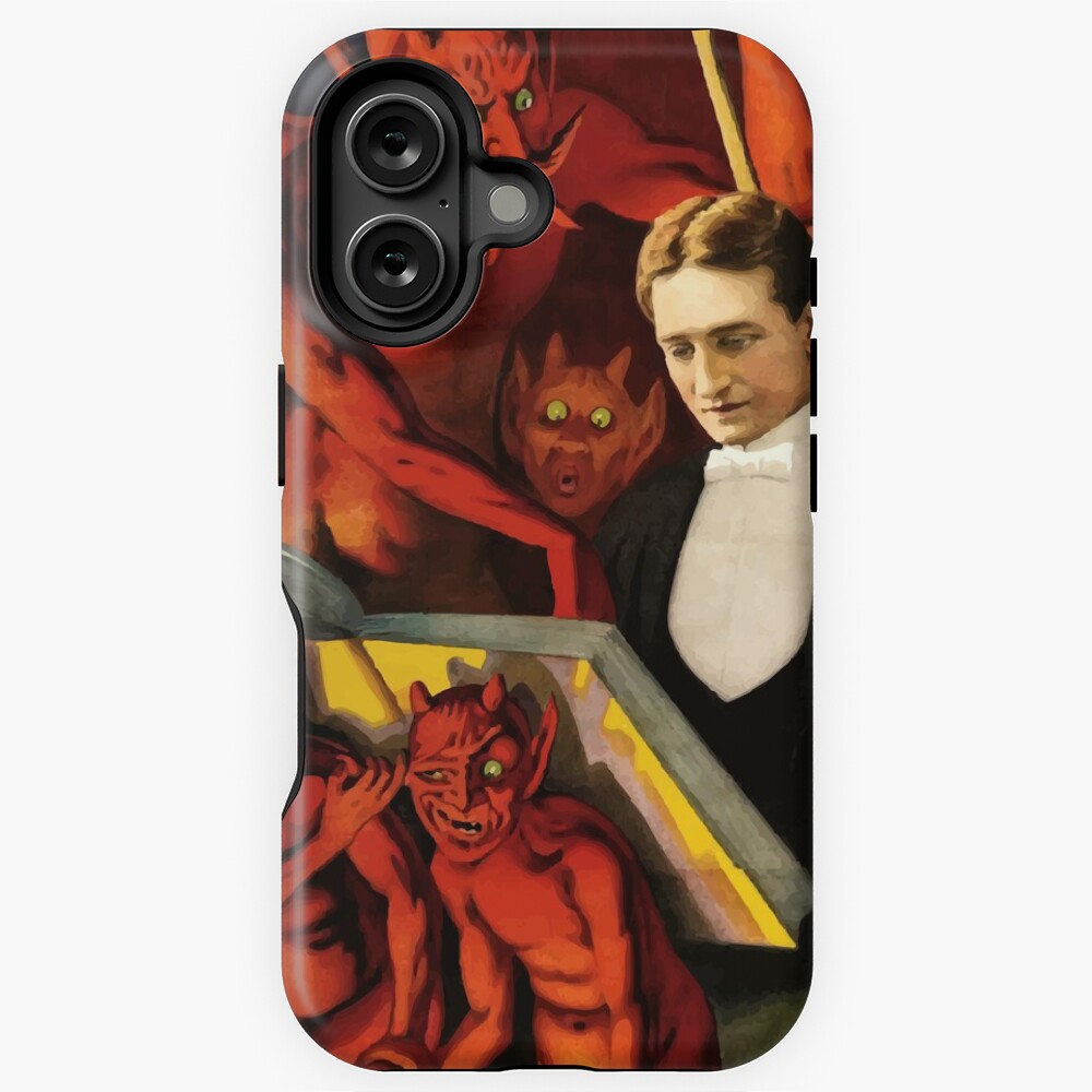 "Magician with the Devil and demons, vintage poster" Poster for Sale by ...