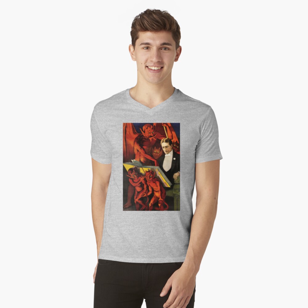 "Magician with the Devil and demons, vintage poster" Poster for Sale by ...