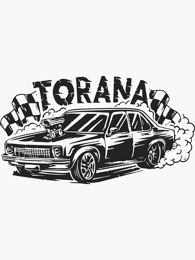 "Torana Car custom t shirt design for human." Sticker for Sale by ...