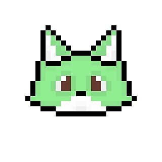 "Green Pixel Fox Face" by Voyax | Redbubble