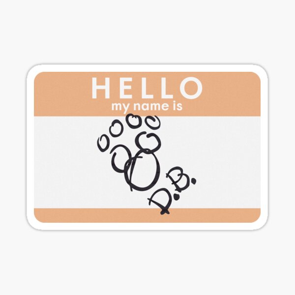 "HELLO my name is... Duffy" Sticker for Sale by jesimink | Redbubble