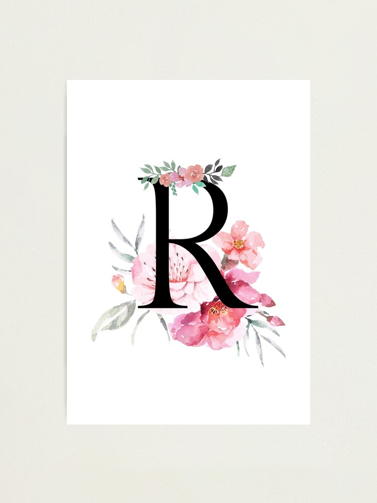 Lámina fotográfica «Alfabeto del monograma inicial de la letra 'R' con ...