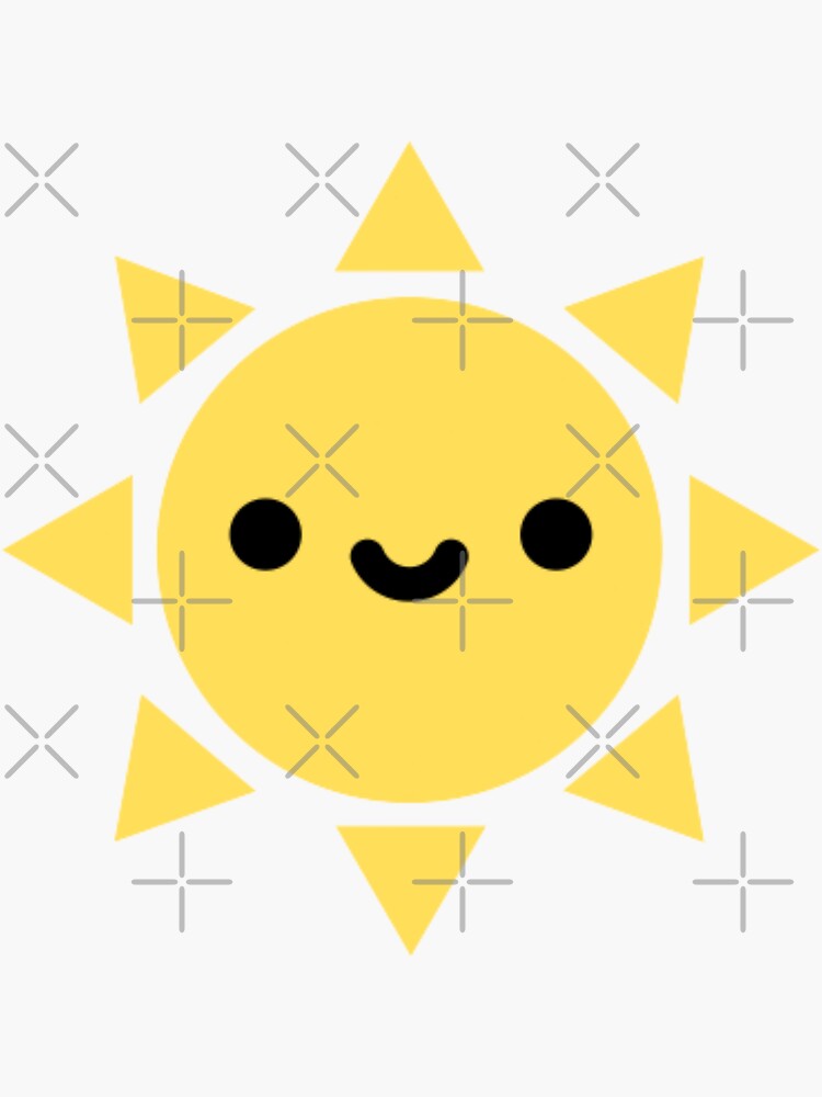 "Smiley Face Sun" Sticker by noncuro | Redbubble