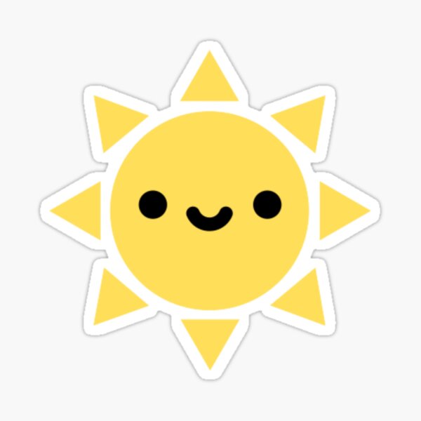 "Smiley Face Sun" Sticker by noncuro | Redbubble