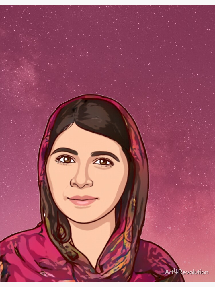 "Malala Yousafzai" Sticker by Art4Revolution | Redbubble