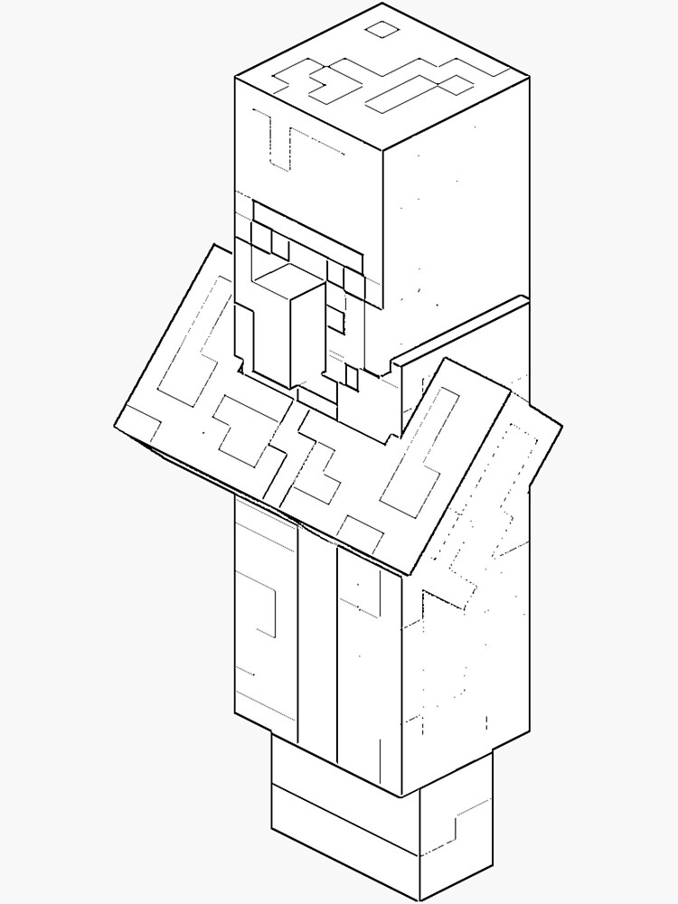 "Minecraft Villager (stylised)" Sticker by WebsterLTD | Redbubble