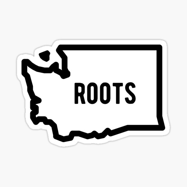 "Roots Washington State Outline" Sticker by KarebearsTees | Redbubble