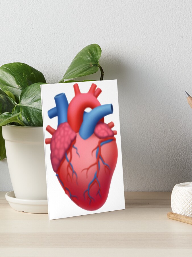 "Realistic heart emoji (IOS)" Art Board Print for Sale by WebsterLTD ...