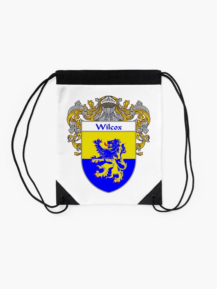 "Wilcox Coat of Arms / Wilcox Family Crest" Drawstring Bag for Sale by ...