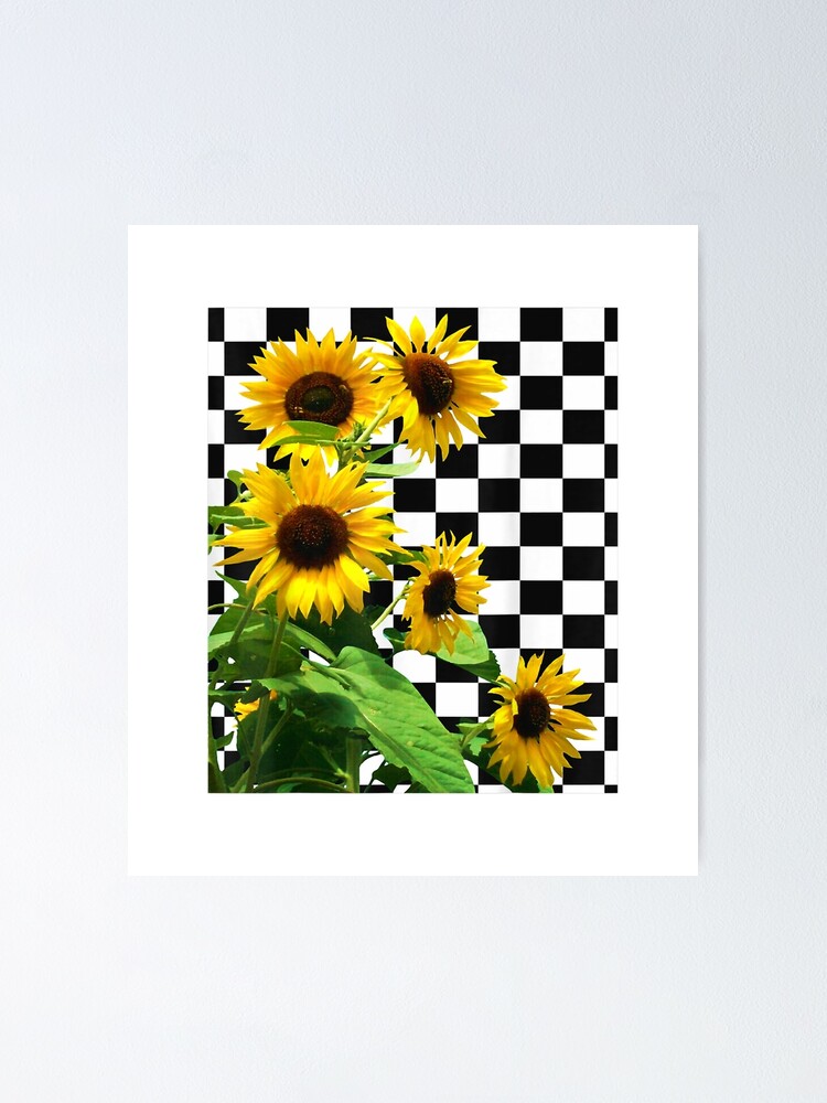 "Checkerboard Sunflower" Poster by JoelMTorres | Redbubble