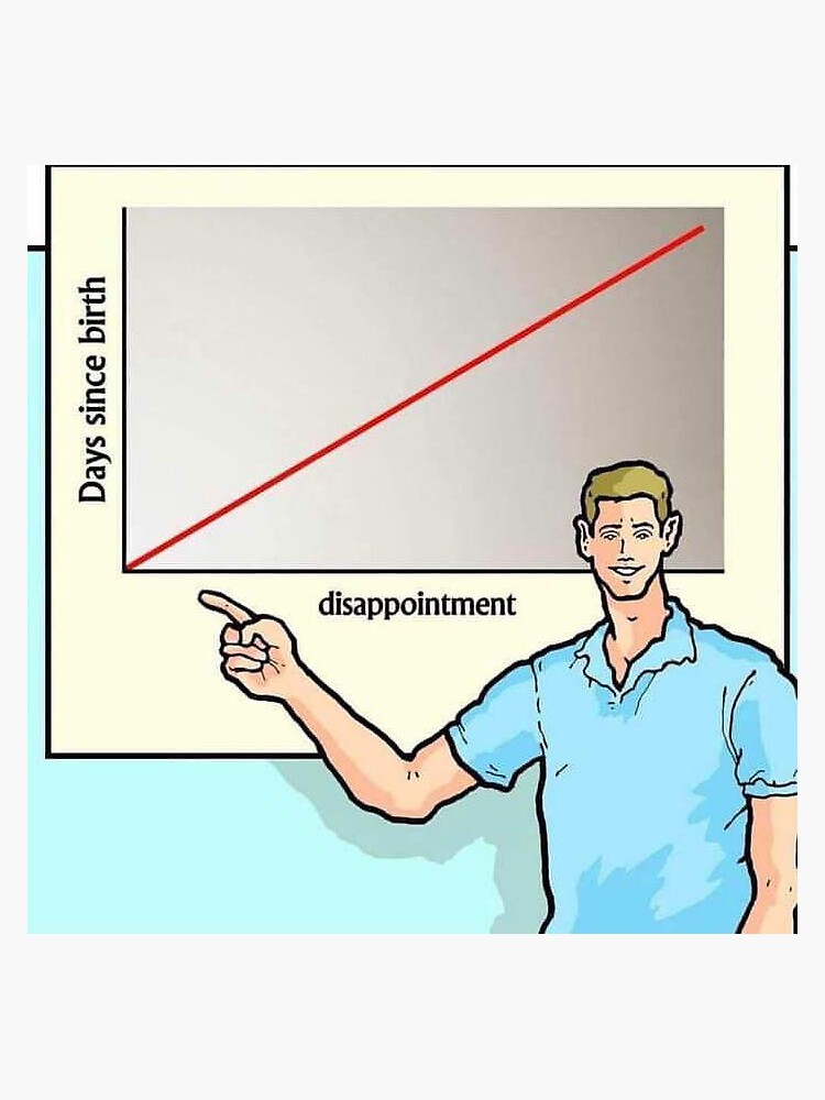 "Disappointment Chart" Sticker for Sale by Keksva | Redbubble