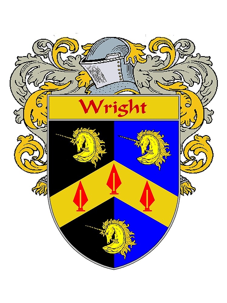 "Wright Coat of Arms / Wright Family Crest" Art Print by IrishArms ...