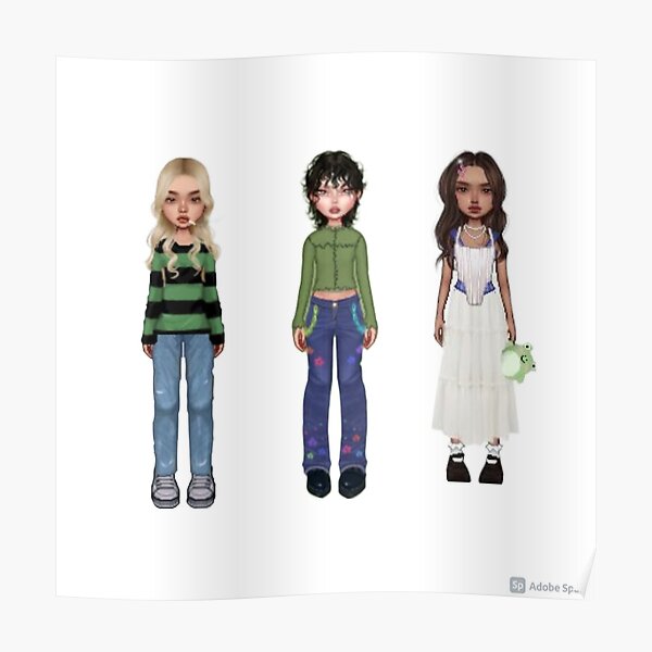 "Everskies girls sticker pack 3" Poster for Sale by archangel444 ...