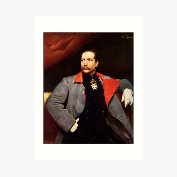 "Kaiser Wilhelm II in a gray military coat - Max Koner 1892" Art Print ...