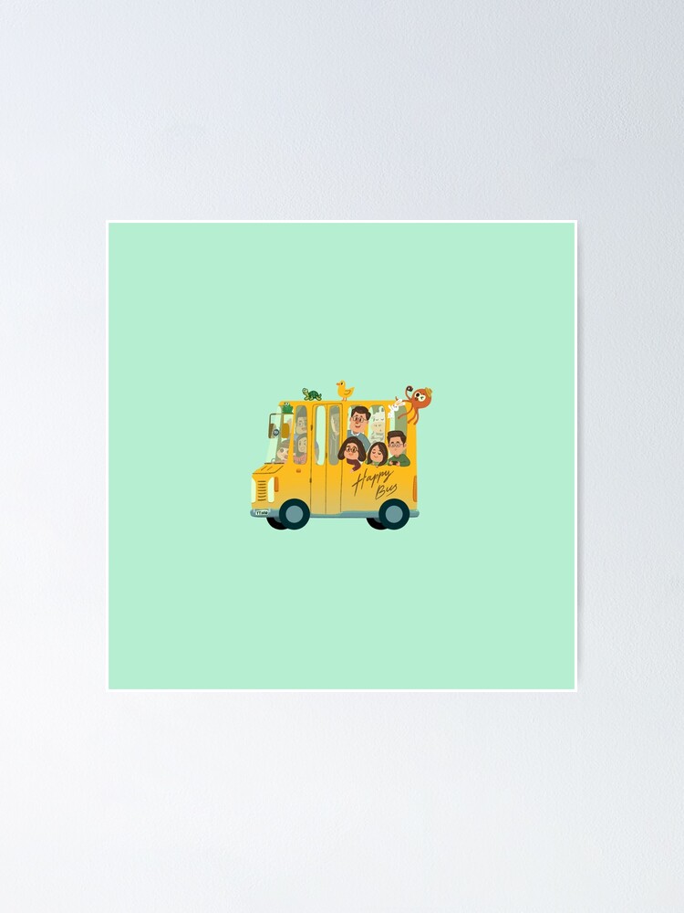 "Happy Bus Journey" Poster for Sale by HappinessPlus | Redbubble