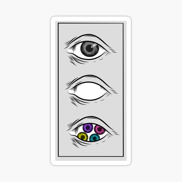 "Eyes wide shut" Sticker by KatyeKatherine | Redbubble