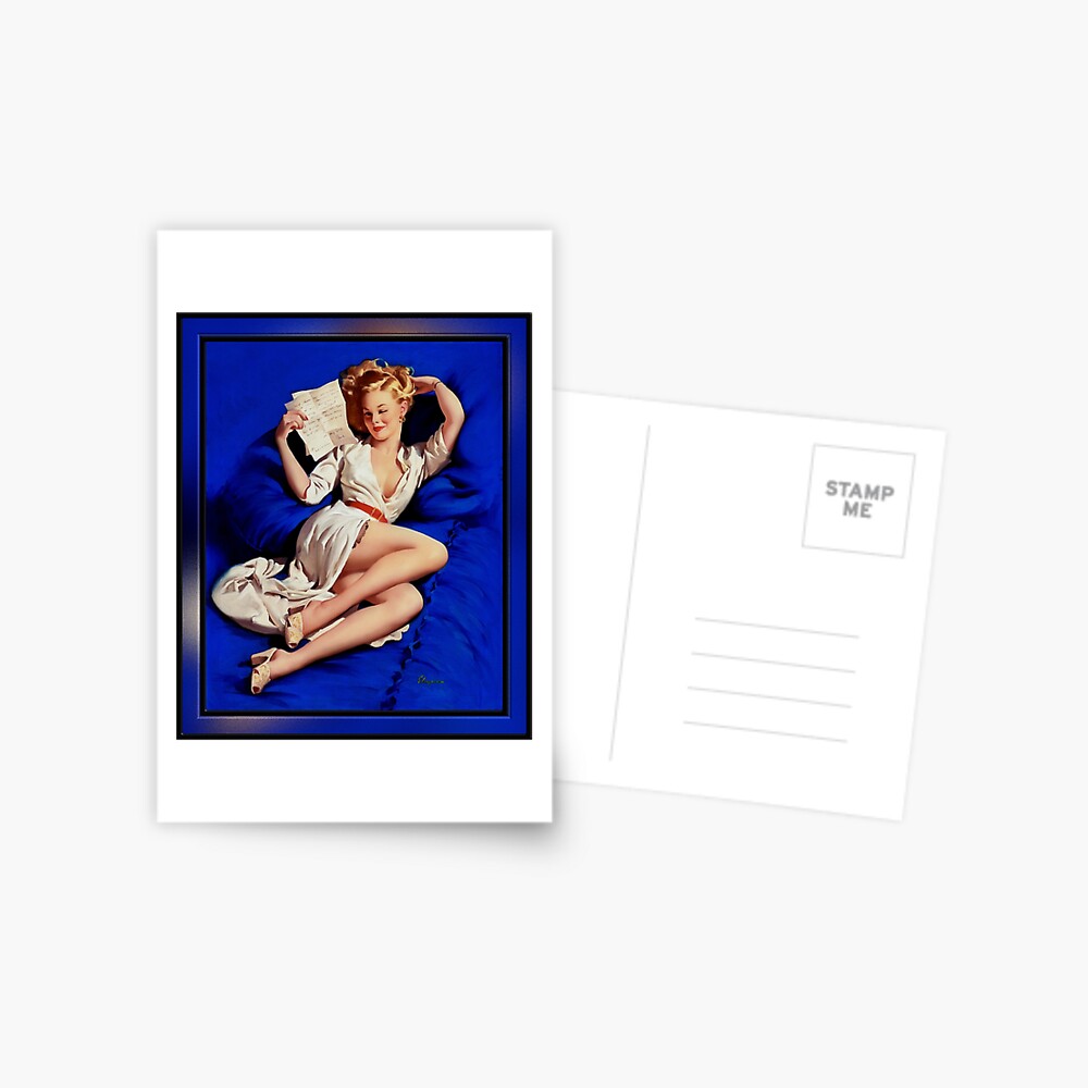 A Love Letter Pin Up Girl Illustration By Gil Elvgren Pin Up Girl