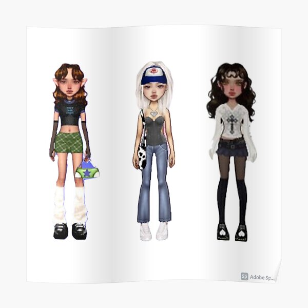 "Everskies girls sticker pack" Poster by archangel444 | Redbubble