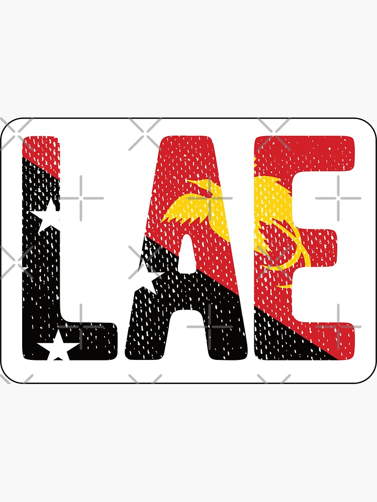 "LAE with Papua New Guinea Flag" Sticker for Sale by PNG-pikinini ...
