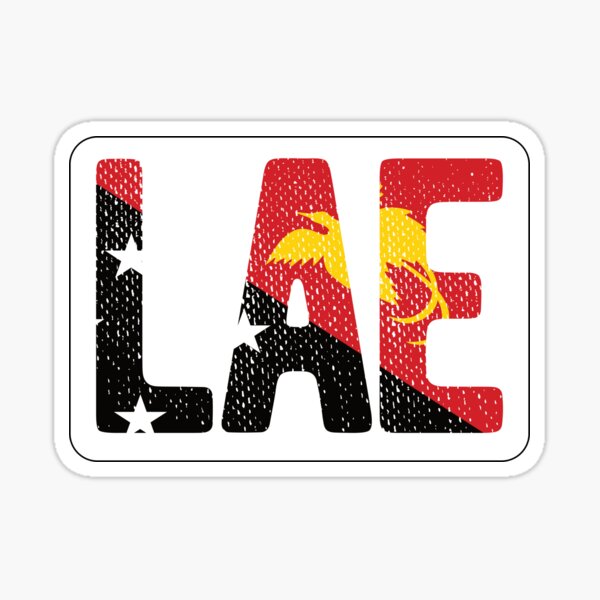 "LAE with Papua New Guinea Flag" Sticker for Sale by PNG-pikinini ...