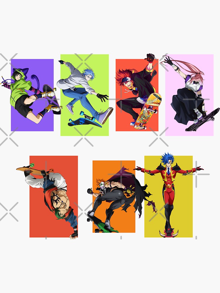 Pegatina «Todos los personajes sk8 the infinity» de TrueYou | Redbubble