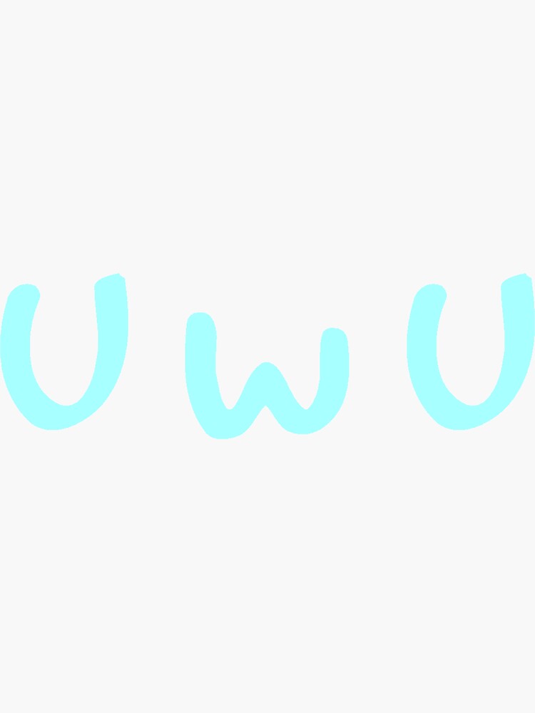 "Baby Blue UwU" Sticker for Sale by You-Are-Valid | Redbubble