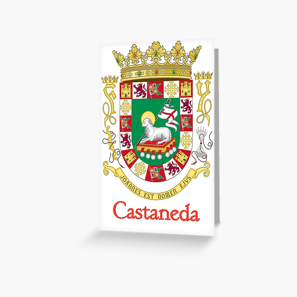 "Castaneda Shield of Puerto Rico" Greeting Card for Sale by ...