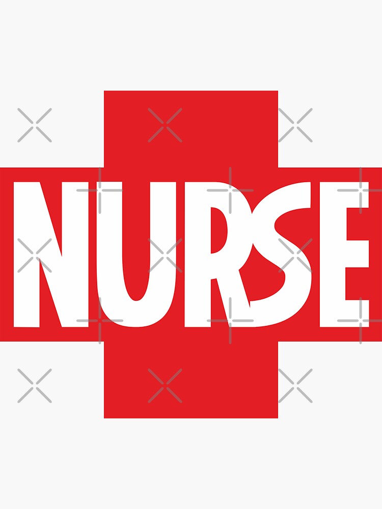 "Nurse Cross" Sticker for Sale by B3TDesign | Redbubble