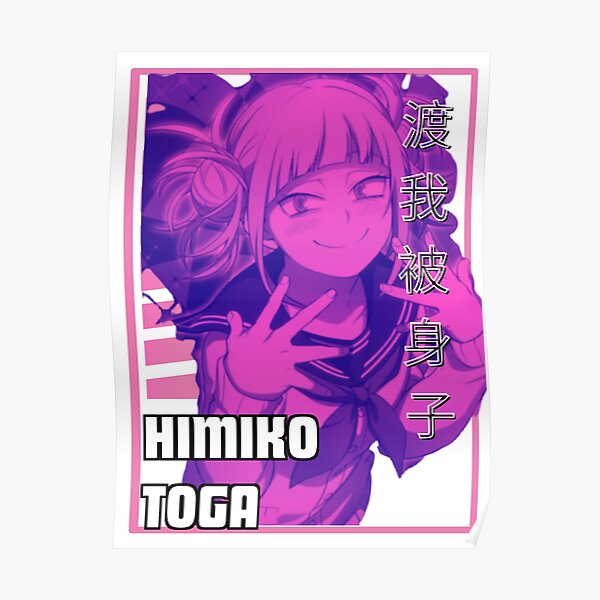 Poster « Himiko Toga My Hero Academia Design rose et violet », par ...