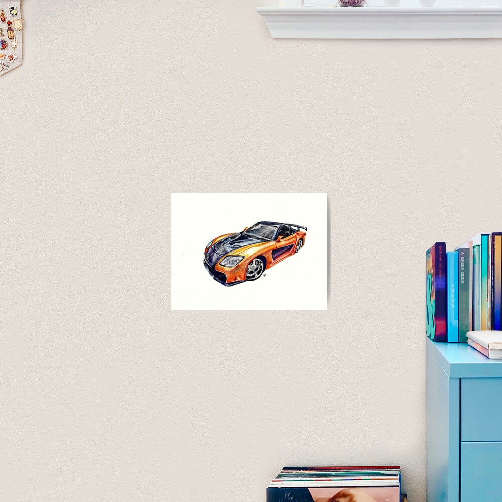 "RX7 - FAST & FURIOUS" Art Print for Sale by HoldJoanneDownx | Redbubble