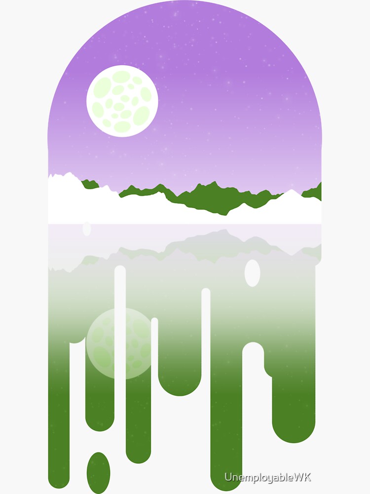 "Subtle Genderqueer Drip Landscape" Sticker for Sale by UnemployableWK ...