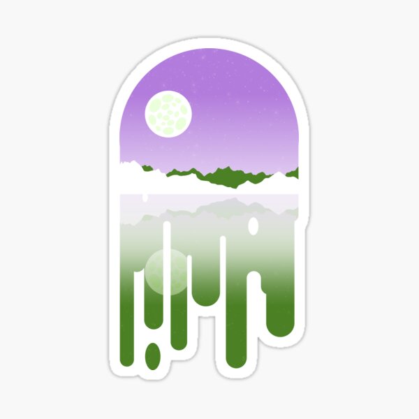"Subtle Genderqueer Drip Landscape" Sticker for Sale by UnemployableWK ...