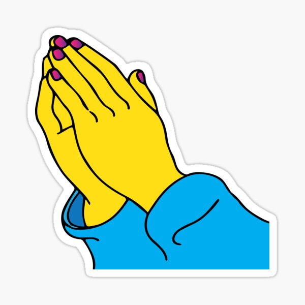 "Blessed Hands : Blessed Emoji Hands Gift Unisex" Sticker for Sale by ...