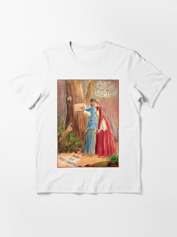 "Smash the Cis-Tem – non-binary gender fluid lgbt poster" T-shirt for ...