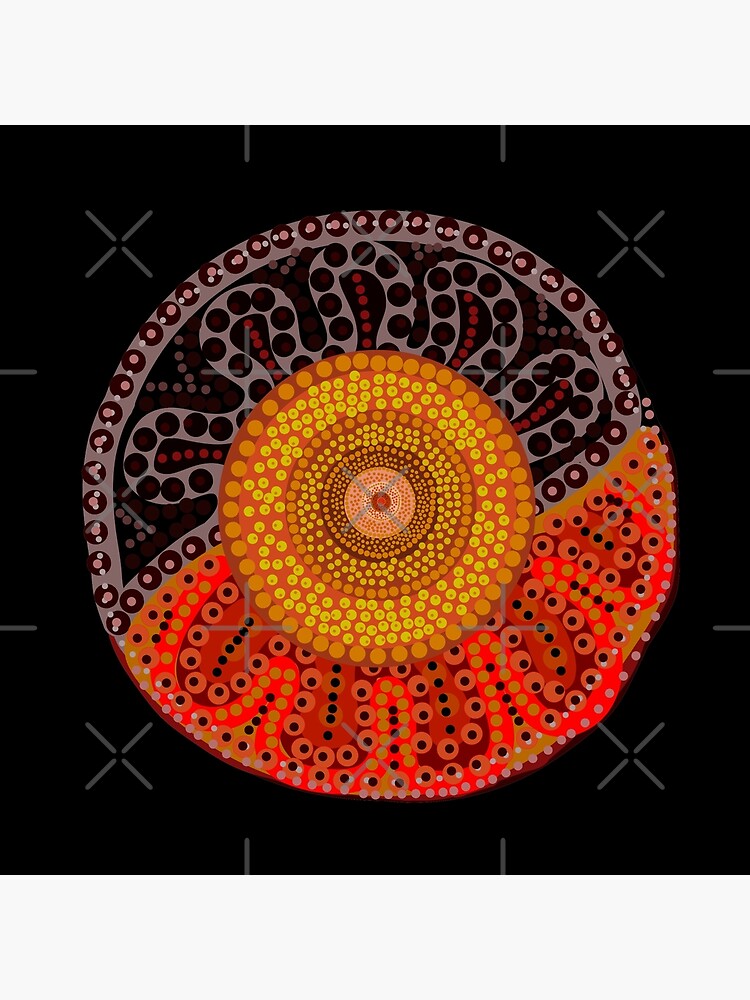 "Australian Aboriginal Sun" Throw Pillowundefined by Graograman | Redbubble
