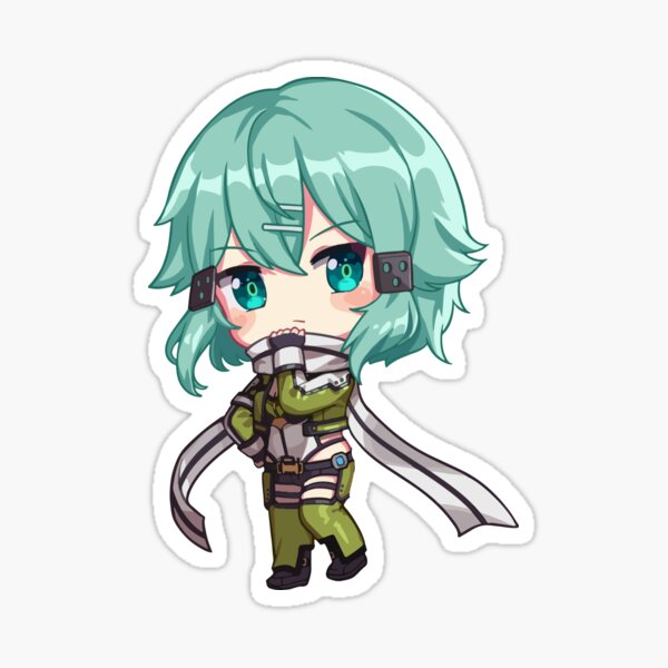 "Sinon Chibi Sword Art Online" Sticker for Sale by Nerd189 | Redbubble
