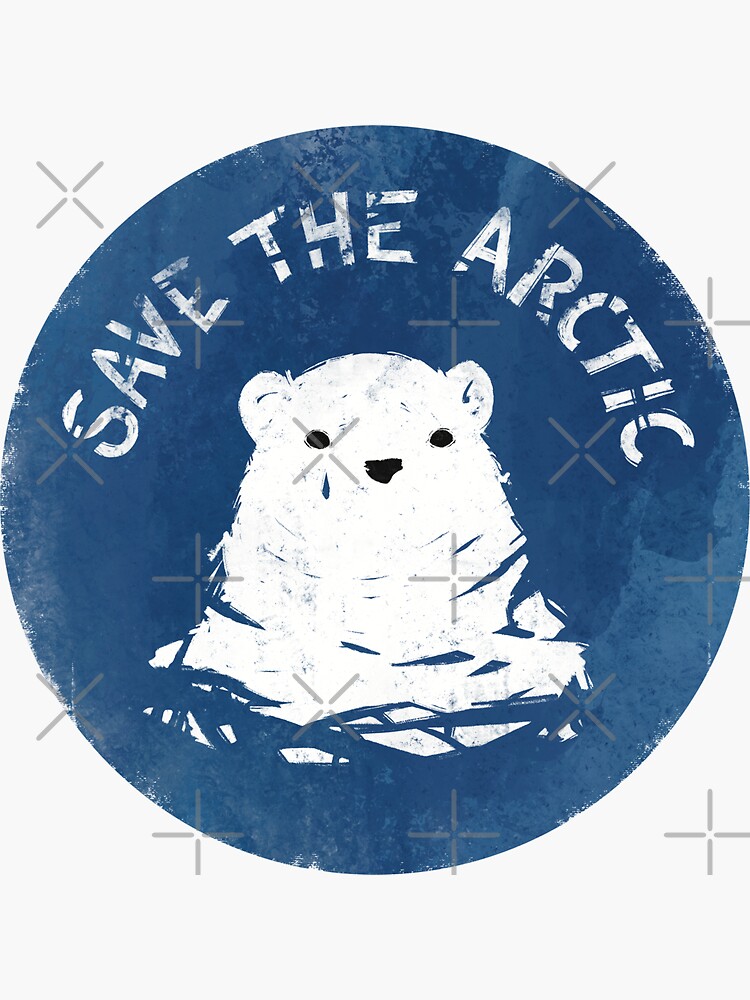 "SAVE THE ARCTIC" Sticker for Sale by TrottingPencil | Redbubble