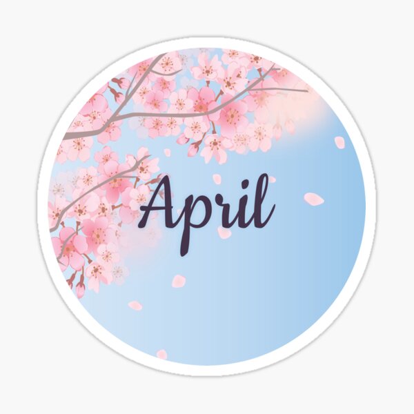"April monthly design for journals & planners" Sticker by Quills-Nest ...