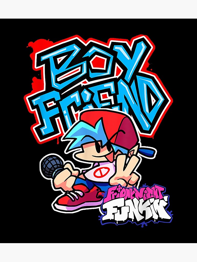 "Friday Night Funkin Boyfriend Logo Art" Poster by KellyLSanchez ...